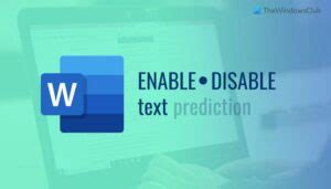 How To Enable Or Disable Text Predictions While Typing In Word