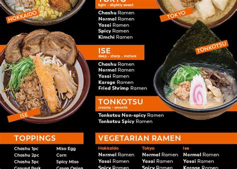 Kmy Online Portfolio Ramen Shop Menu