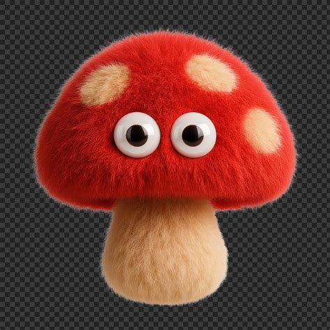 Png Cute Fuzzy Mushroom Character Free Png Rawpixel