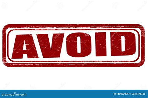 Avoid Stock Illustration Illustration Of Escape Stamp 110053495