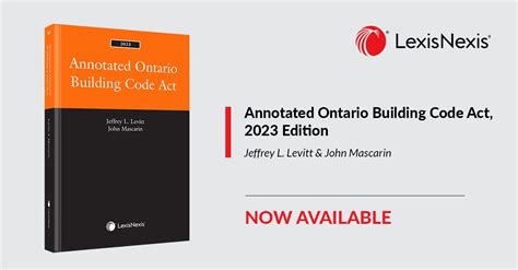 Lexisnexis Canada Inc On Linkedin Annotated Ontario Building Code Act