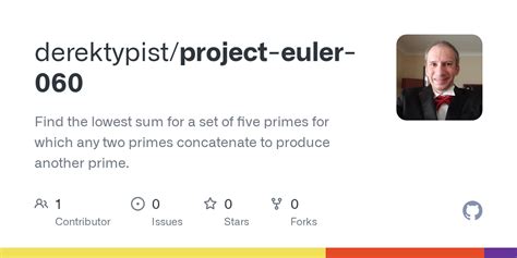 Github Derektypistproject Euler 060 Find The Lowest Sum For A Set