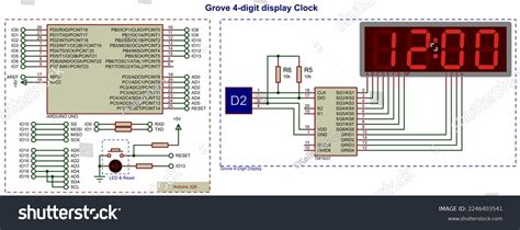 Schematic Device On Arduino Grove Digit Stock Illustration Shutterstock