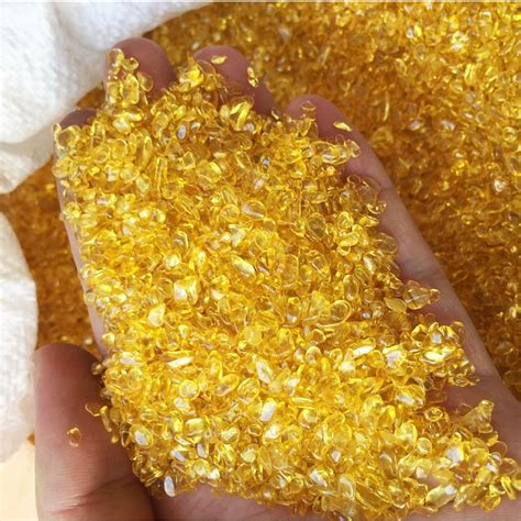 1 Bịch 100g Vụn Vàng Phong Thủy Tài Lộc Bằng Đá Thạch Anh Citrine Vàng