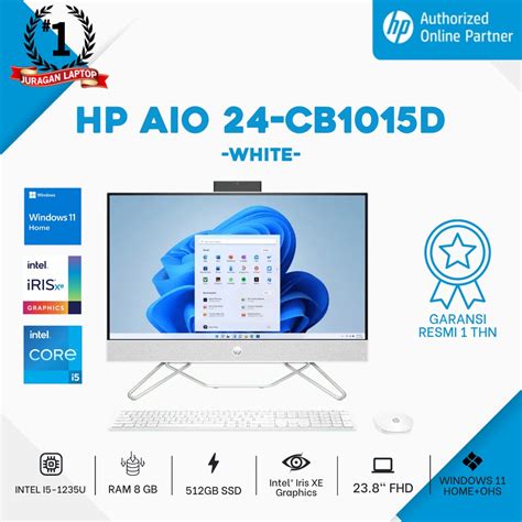 Jual PC HP AIO 24 CB1015D I5 1235U 8GB 512GB Iris XE 23 8 FHD W11HOME OHS Shopee Indonesia