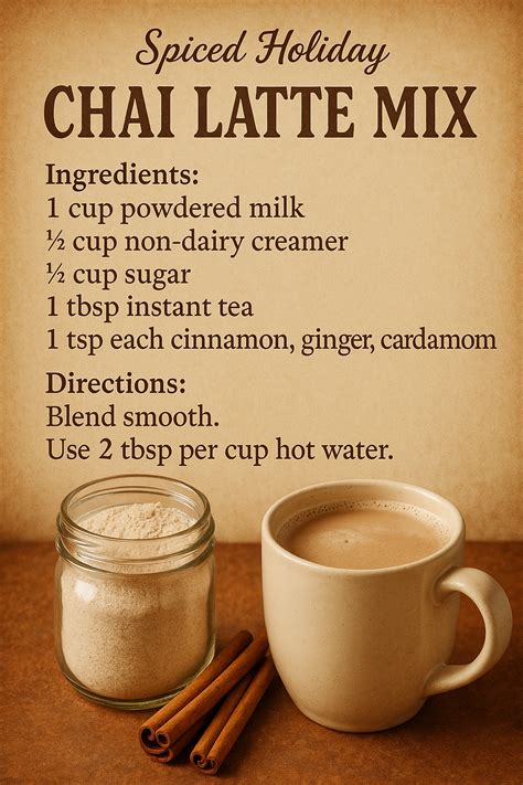 Chai Latte Mix Recipe In 2025 Homemade Food Ts Tea Drink
