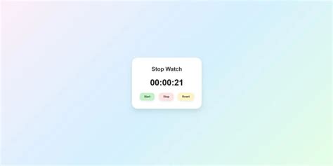 Webdevelopment Html Css Javascript Stopwatch Project Learning