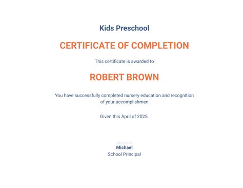 Free Nursery Graduation Certificate Template To Edit Online