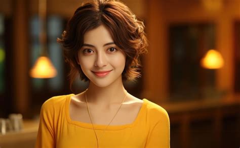 Premium Photo Chinese Smiling Beauty Girl At Night