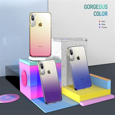 Rock Gradient Color Pc Protective Case For Iphone Xr Purple