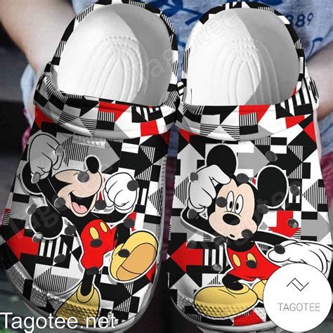 Mickey Mouse Geometric Crocs Clogs Tagotee