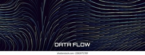 Digital Data Flow Lines Vector Background Stock Vector Royalty Free 2283971789 Shutterstock