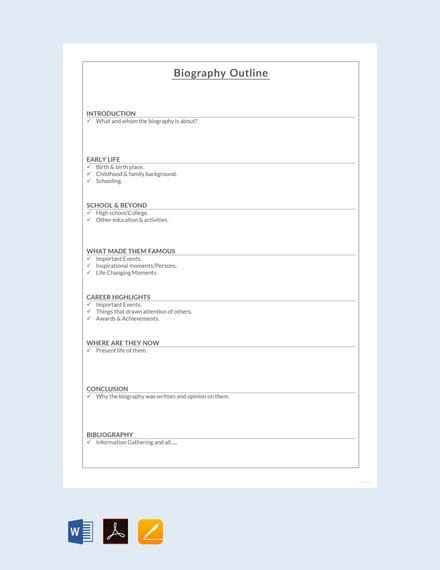 Free 38 Biography Templates DOC PDF Excel Free Premium Templates