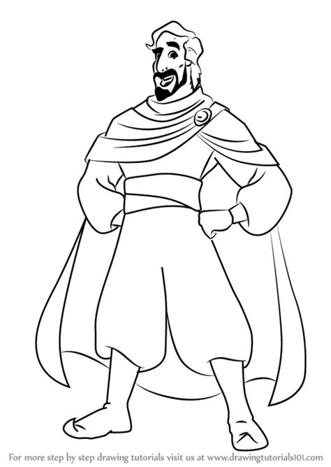 How To Draw Cassim From Aladdin Aladdin Step By Step