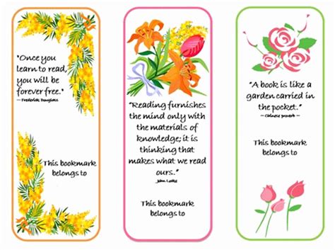 40 Bookmarks Templates Free Microsoft Word Markmeckler Template Design