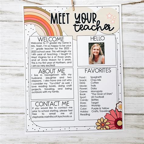 Retro Meet The Teacher Templates — A Touch Of Class Teaching