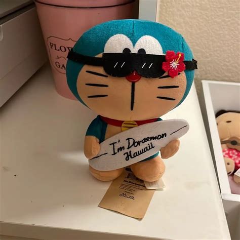 Rare Hawaii Doraemon Hello Kitty Plush Surfboard In 2024 Hello Kitty