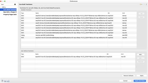 How To Add A Preview Or Custom Esp Idf Target In The Ide Manual