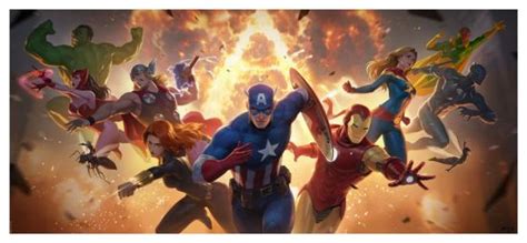 Marvel The Avengers Assemble Art Print 71 X 33 Cm Unframed
