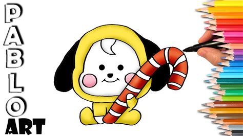 How To Draw 🎅 Chimmy From Bt21 For Christmas Learn To Draw Step By Step Youtube