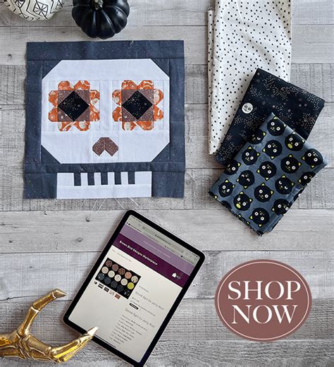 Sugar Skull Quilt Block Brownbirddesigns