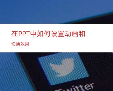 在ppt中如何设置动画和切换效果 Ppt教程网站