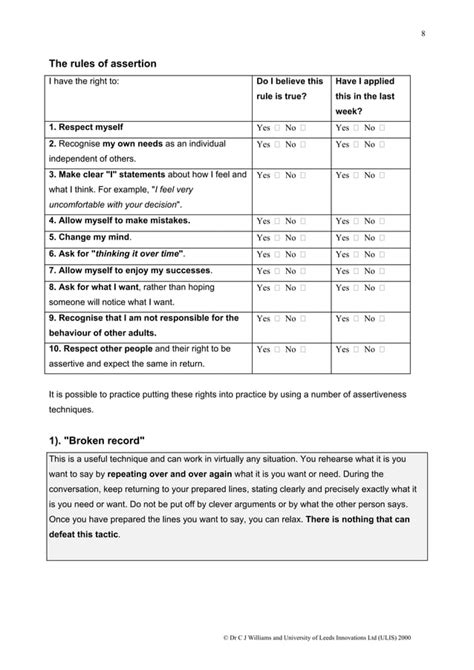 Being Assertive Pdf Mental Health Diseases And Conditions