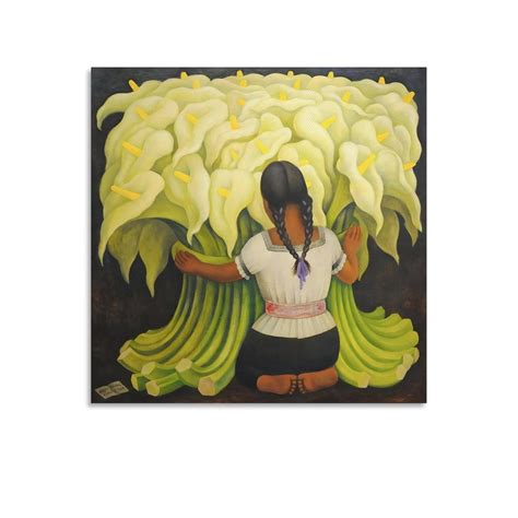 Diego Rivera 《the Flower Vendor Girl With Lilies》 Prints Wall Art