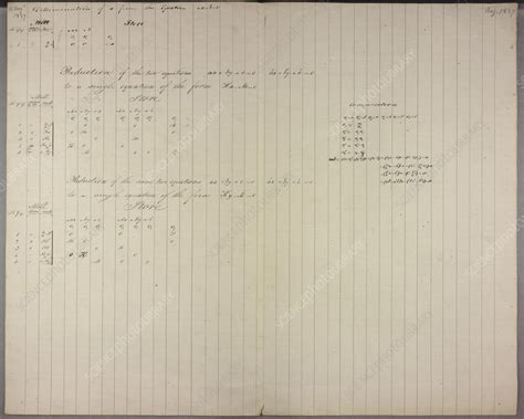 Solution And Reduction Of Equations 1837 Stock Image C0634694