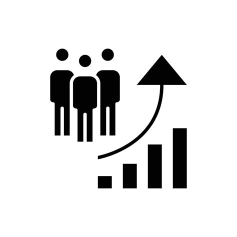 Population Growth Icon Simple Solid Style Increase Social Development