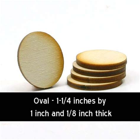 Unfinished Wood Oval 1 14 Inches Tall By 1 Wide And 18 Inch Thick