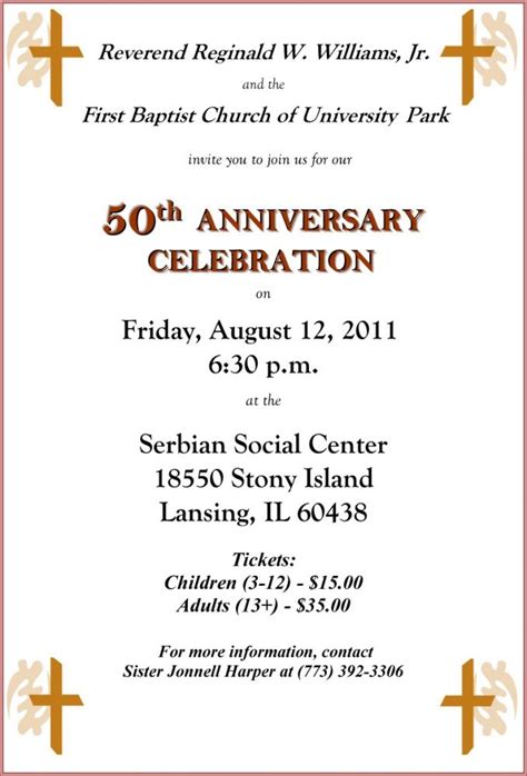 View 23 Sample Invitation Letter For Church Anniversary