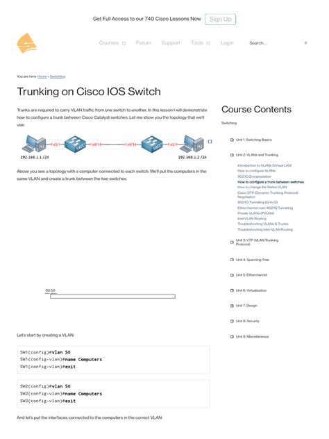 Configuring Cisco Trunk Ports Pdf Internet Protocols Computing