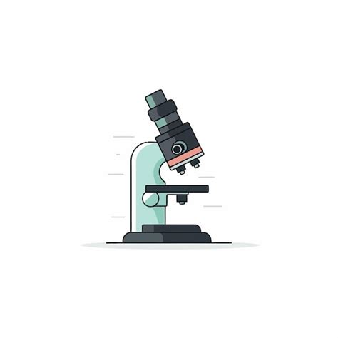 Premium Vector Simple Microscope Vector Illustration In Flat Style