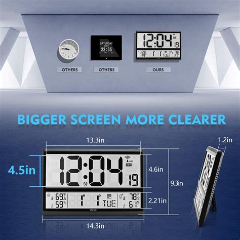 Mua Atomic Clock Doveet Digital Wall Clock Never Needs Setting Easy To Read Easy Set Up Indoor