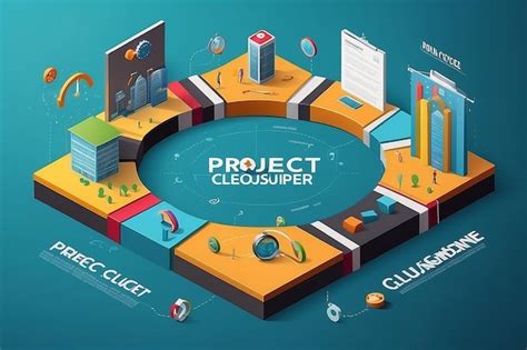 Concept Of Project Closure Project Managment Life Cycle 3d Vector Illustration Premium Ai