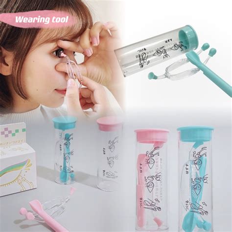 Contact Lens Wearing Tool Set Silicone Tweezers For Beginners Random