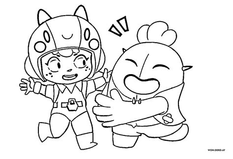 Dibujos Para Colorear Spike Y Sakura Brawl Stars Imprimir A4