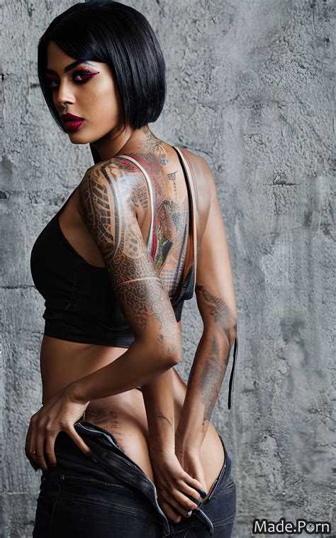 Porn Image Of Nude Indian Woman Black Hair Cyberpunk Created By AI