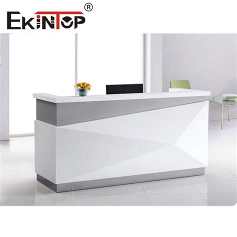 Ekintop Furniture White Modern Modular Tall Commercial Reception Desk