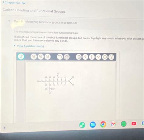 Solved Part B Identifying Functional Groups In A Molecule