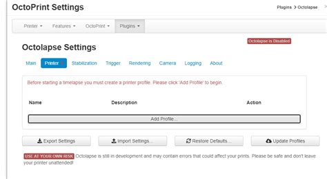 cant add printer in octolapse plugin octolapse octoprint community forum