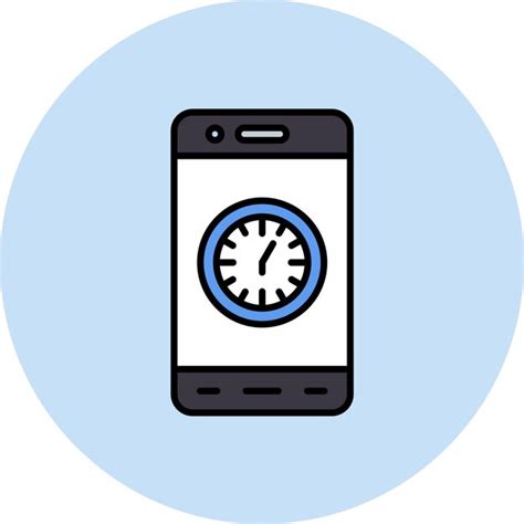Premium Vector Mobile Clock Flat Illustration