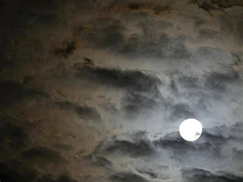 Full Moon At Night Clouds Sky Cloudy Outdoor Exterior Photo Background