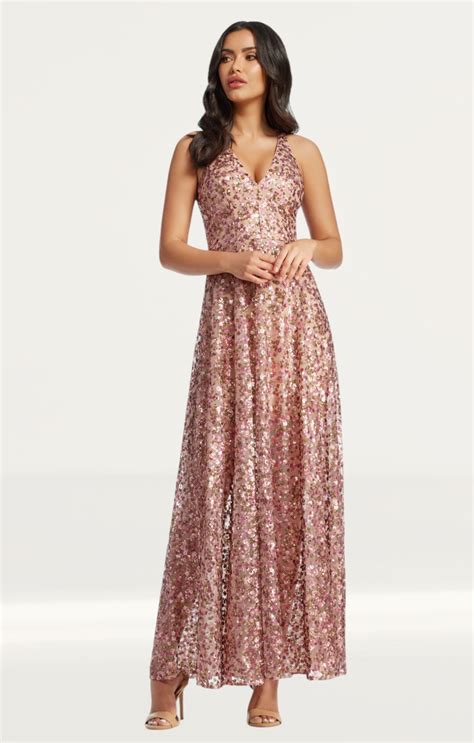 Rent Dress The Population Ariyah Maxi Dress In Blush Hirestreet