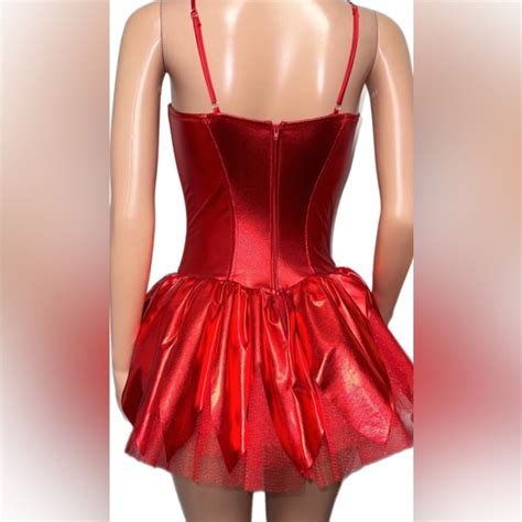 Trashy Lingerie Other Trashy Lingerie Shiny Red Lace Up Devil Costume New M Halloween Poshmark