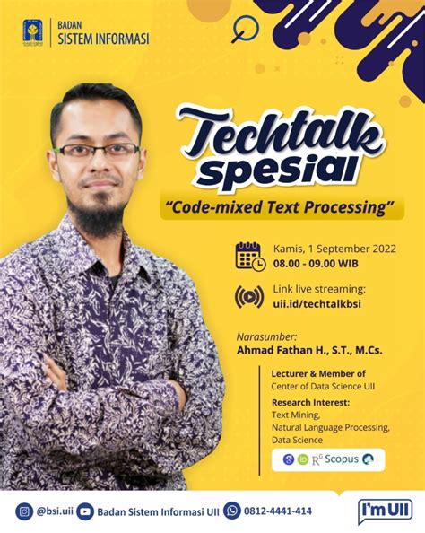 Techtalk Spesial “code Mixed Text Processing” Bsi Uii