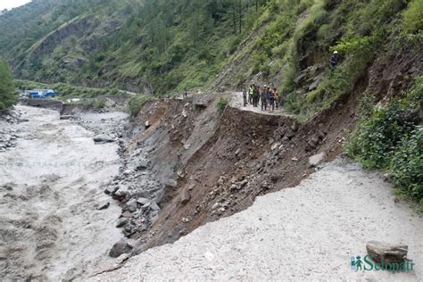 Syafrubesi Timure Road Obstructed After Rasuwa Flood Pictures