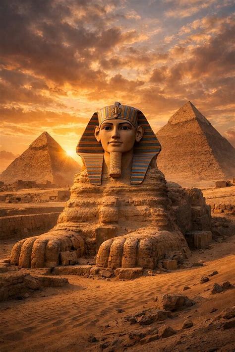 The Restored Sphinx Ancient Egypt Reimagined Digital Art By Bright