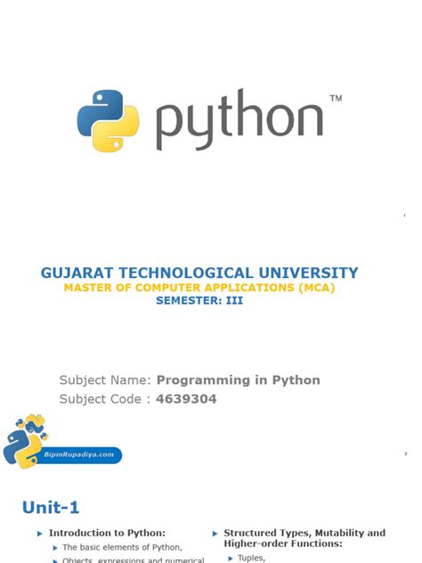 Python Unit 1 Pdf Python Programming Language Integer Computer Science